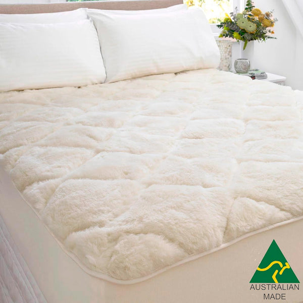 Queen Wool Underlay Mattress Topper | Ecodownunder
