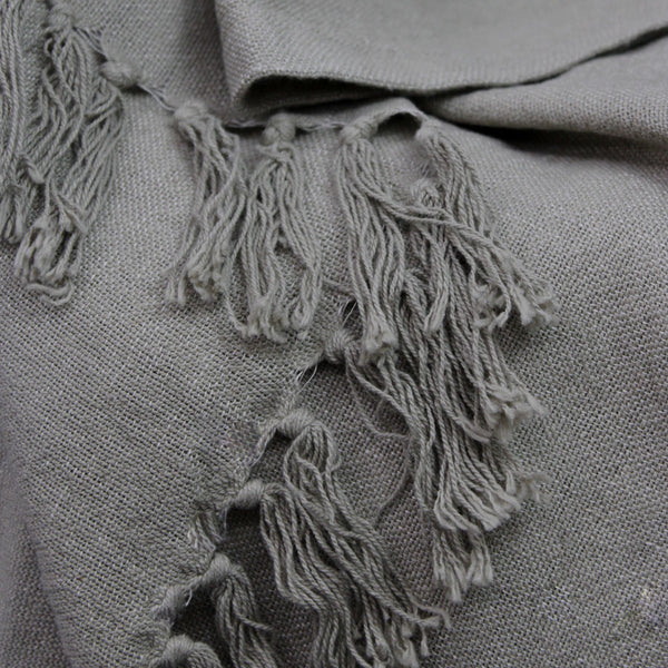 Linen/Cotton Blended Throws | Taupe | Ecodownunder
