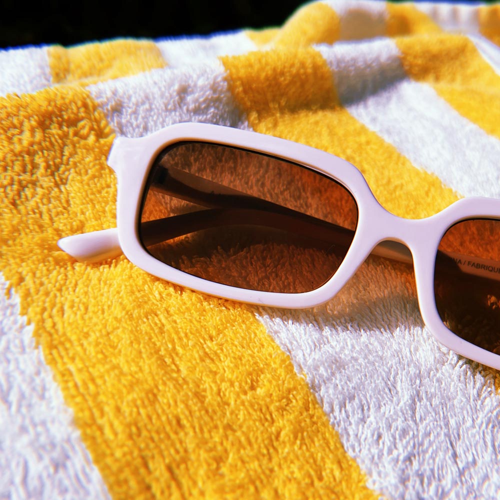 Beach & Pool Cotton Towels | Yellow Striped | Ecodownunder