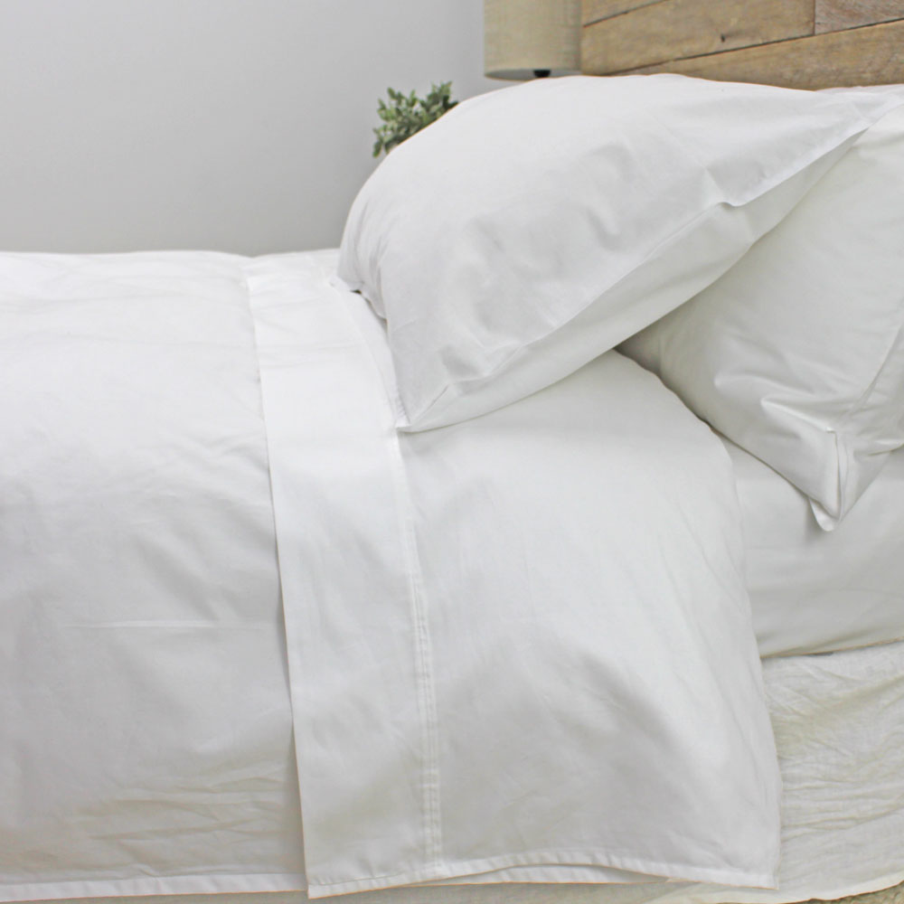 Classic White Organic Cotton Tailored Quilt Cover Sets | Ecodownunder