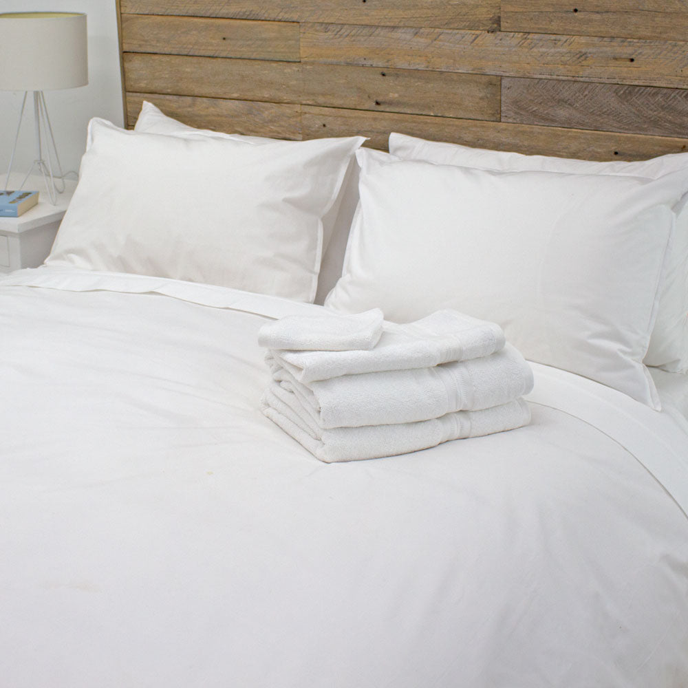 Classic White Organic Cotton Tailored Quilt Cover Sets | Ecodownunder