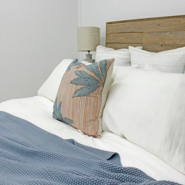White Lane - Blue Mist Linen Quilt Cover Set | Ecodownunder