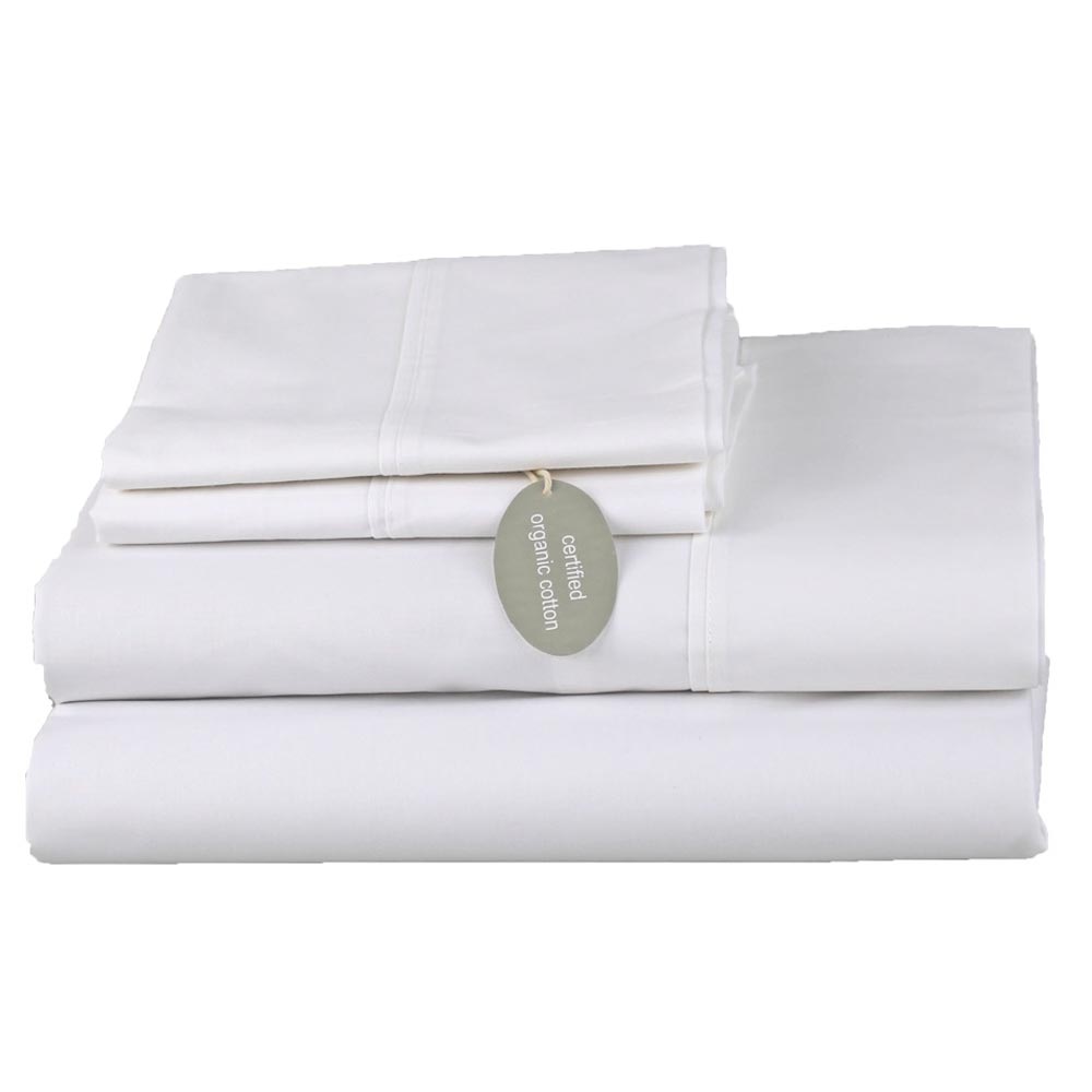 Super King Sheet Set | White Organic Cotton | Ecodownunder